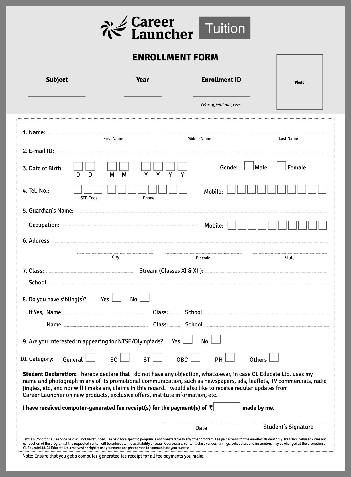 Career Launcher Tuition